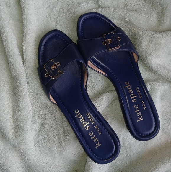 kate spade | Shoes | Kate Spade Patent Gazebo Slide Sandals | Poshmark